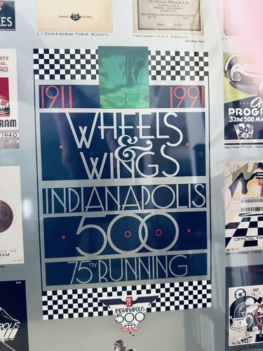 Custom Framed Indy 500 75th Running Memorabilia Collectible 24"x36" | eBay