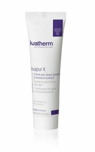 Ivatherm Ivapur K 30 ml cream for acne-prone oily skin regulates sebum ...