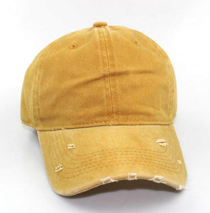Distressed Cotton Baseball Ball Cap Hat Dad Vintage Solid Blank Plain ...