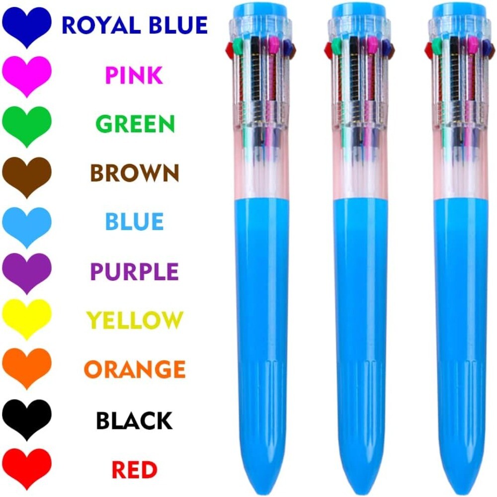 0.5mm Multicolor Pens 10-in-1 Ballpoint Pens Party Favor Office ...