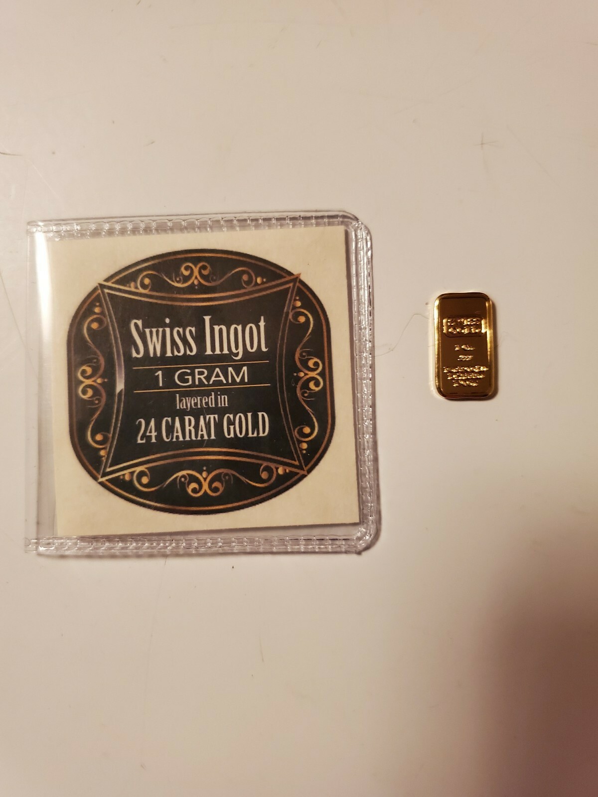 Swiss Gold 1 gram .999 Pure Layered Ingot | eBay