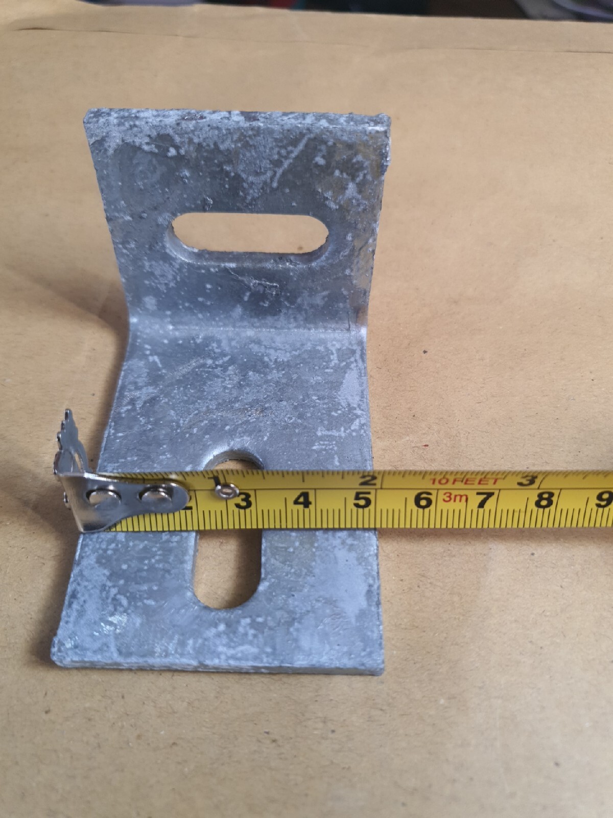 2 x 75 mm x 50x 50x 6 mm Galvanised angle unequal cleats fencing ...