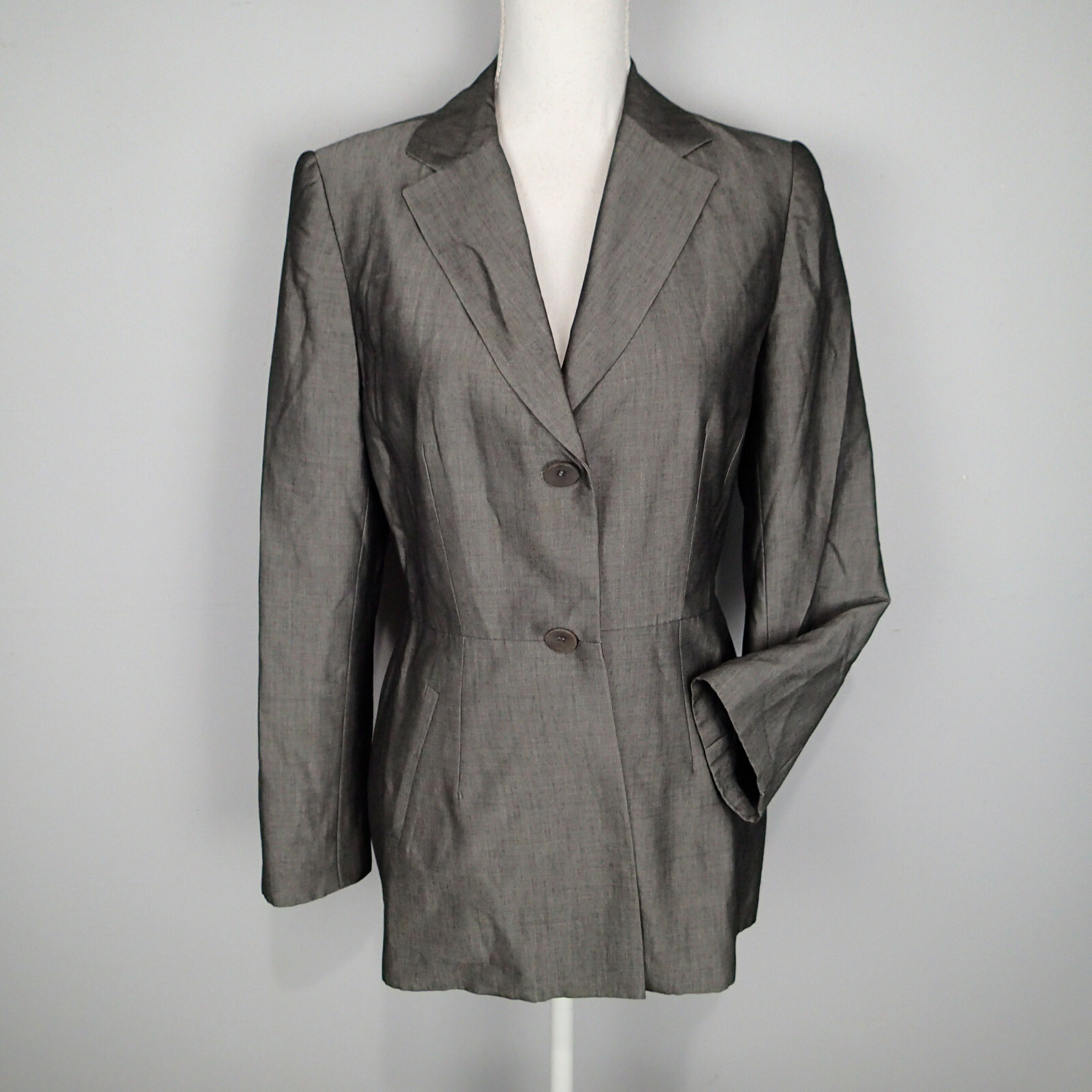 Philippe Adec Gray Wool bl Women's Blazer Jacket Sz 8 | eBay