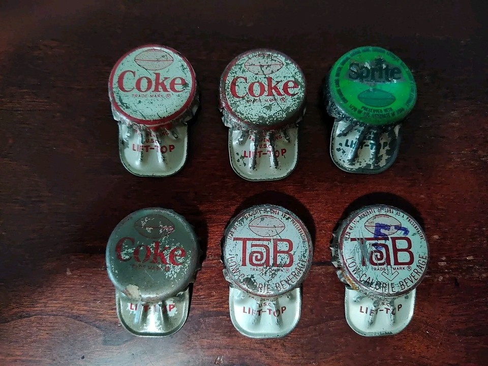 1965 Coke, Tab & Sprite NFL Bottle Caps With Very Rare Lift-Top. Your ...