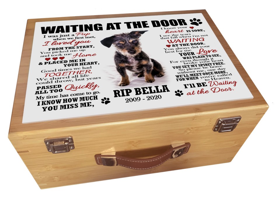 Large size memory box, Personalised wooden dog keepsake box, Dog ...