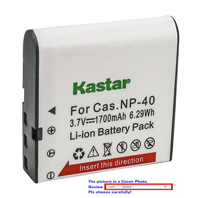 Kastar Replacement Battery for Casio NP-40 CNP40 & Casio Exilim EX-Z400 ...