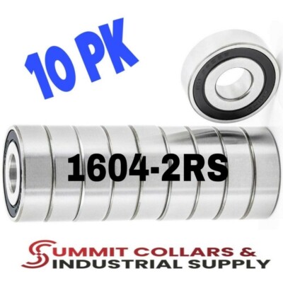 1604-2RS SEALED BALL BEARING 3/8 ID X 7/8 OD X 11/32 (.3438") WIDE 10PK ...