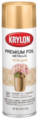 Krylon Premium Foil Metallic 18 Karat Gold Plate Aerosol Spray Paint ...