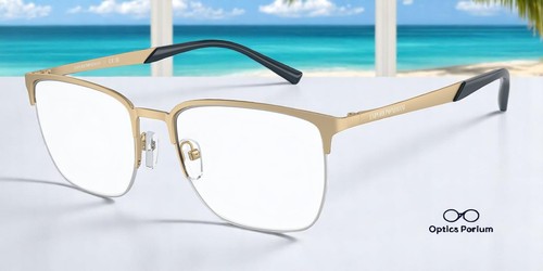 EMPORIO ARMANI EA1151 3002 Matte Pale Gold Demo Lens 56 mm Men's ...