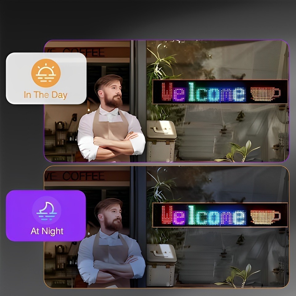 120CM Devil Eyes Light for Car LED Display Screen Truck Windshield Eyes ...