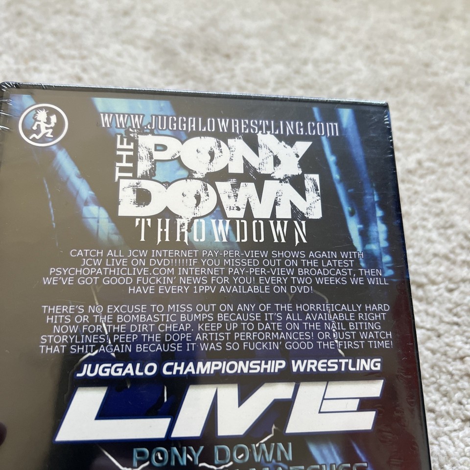 JCW The Pony Down Throwdownw Juggalo Wrestling DVD Insane Clown Posse ...