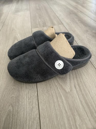 Vionic Sadie Grey Size 8 Orthotic Slippers Lounge Athleisure Slip On ...