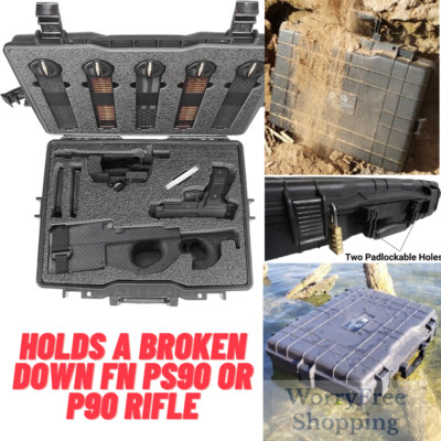 Waterproof Gun Storage Hard Case w/ Foam for FN PS90 or P90 Rifle ...