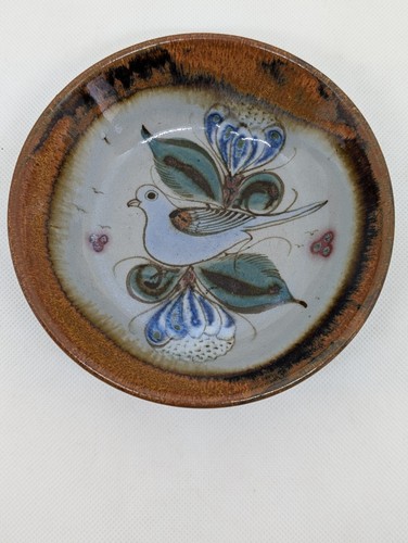 Signed Ken Edwards Art Pottery Dish with Bird, made in Mexico | eBay