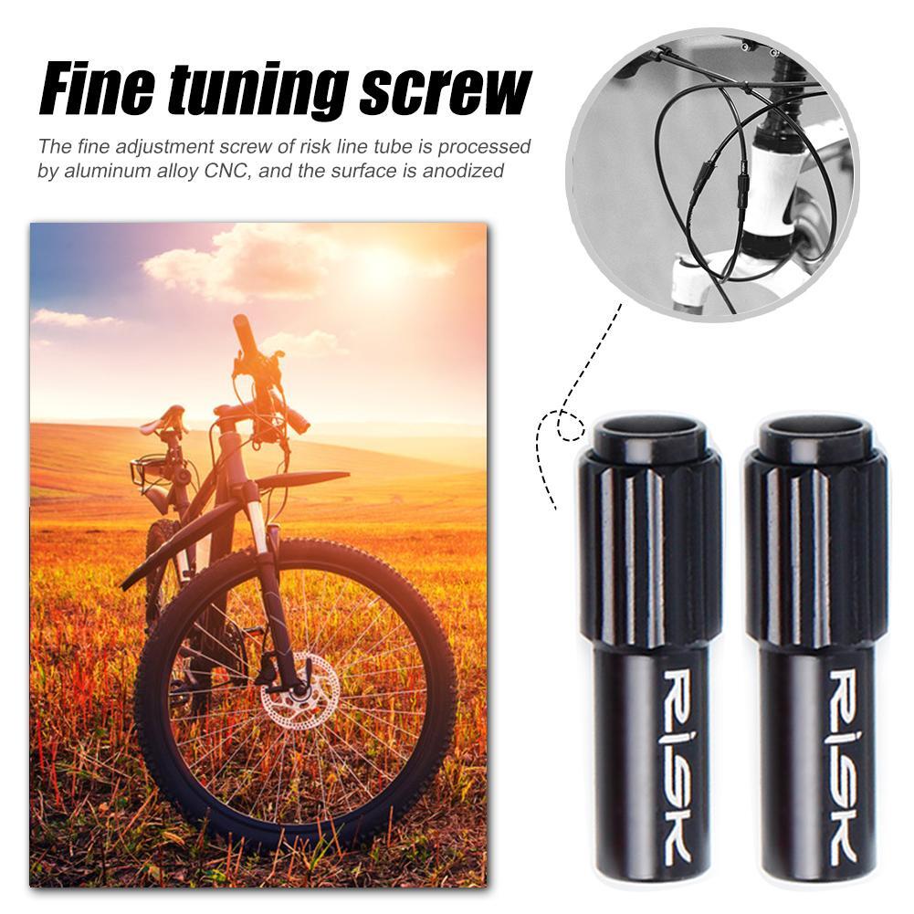 2pcs Bicycle Cable Adjuster Derailleur Shift Cable Screw Bolt (Black ...