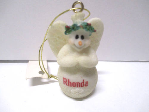 NEW NWT GANZ MINI SNOW ANGEL PERSONALIZED "RHONDA" CHRISTMAS TREE ...