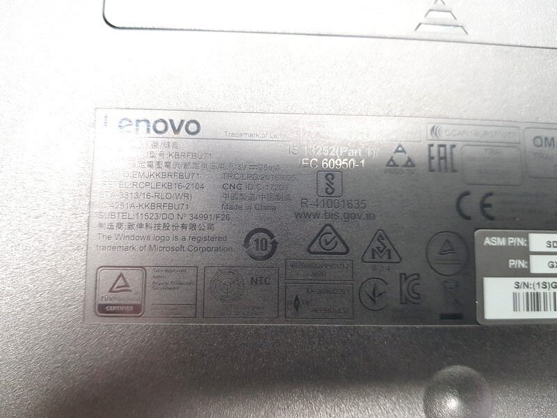 Lenovo PC Computer Black Essential Wireless Keyboard KBRFBU71 No ...