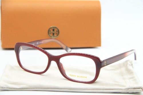 NEW TORY BURCH TY 2095U 1763 BURGUNDY CLEAR AUTHENTIC EYEGLASSES W/CASE ...