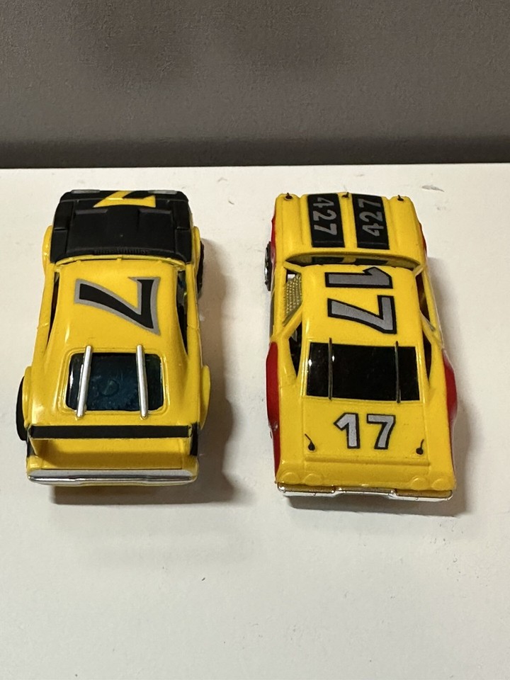 Aurora A/FX Yellow Dodge Charger Daytona #7 & Chevy Chevelle 427 Slot ...