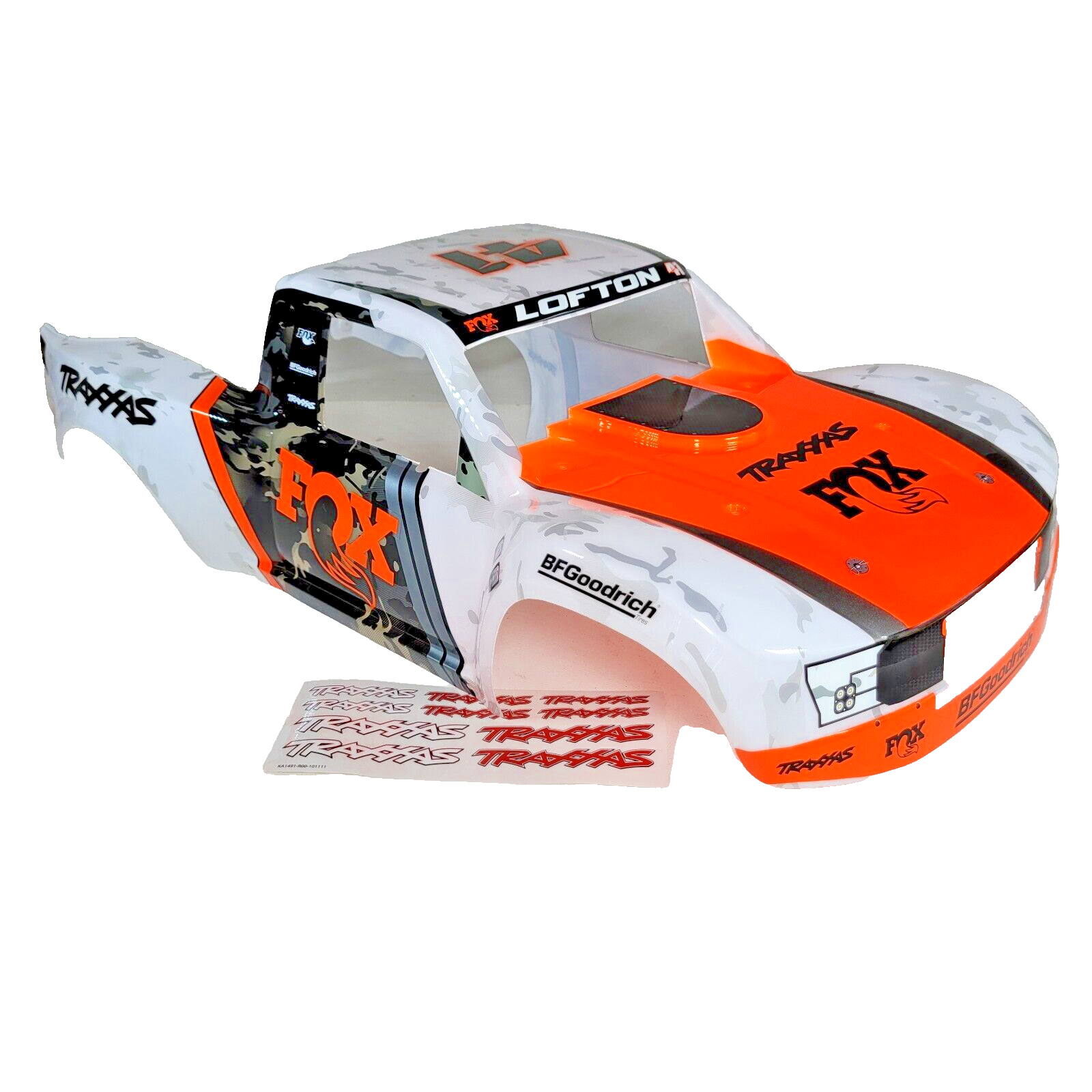 Fits Traxxas Unlimited Desert Racer UDR Orange White Body FOX Edition ...