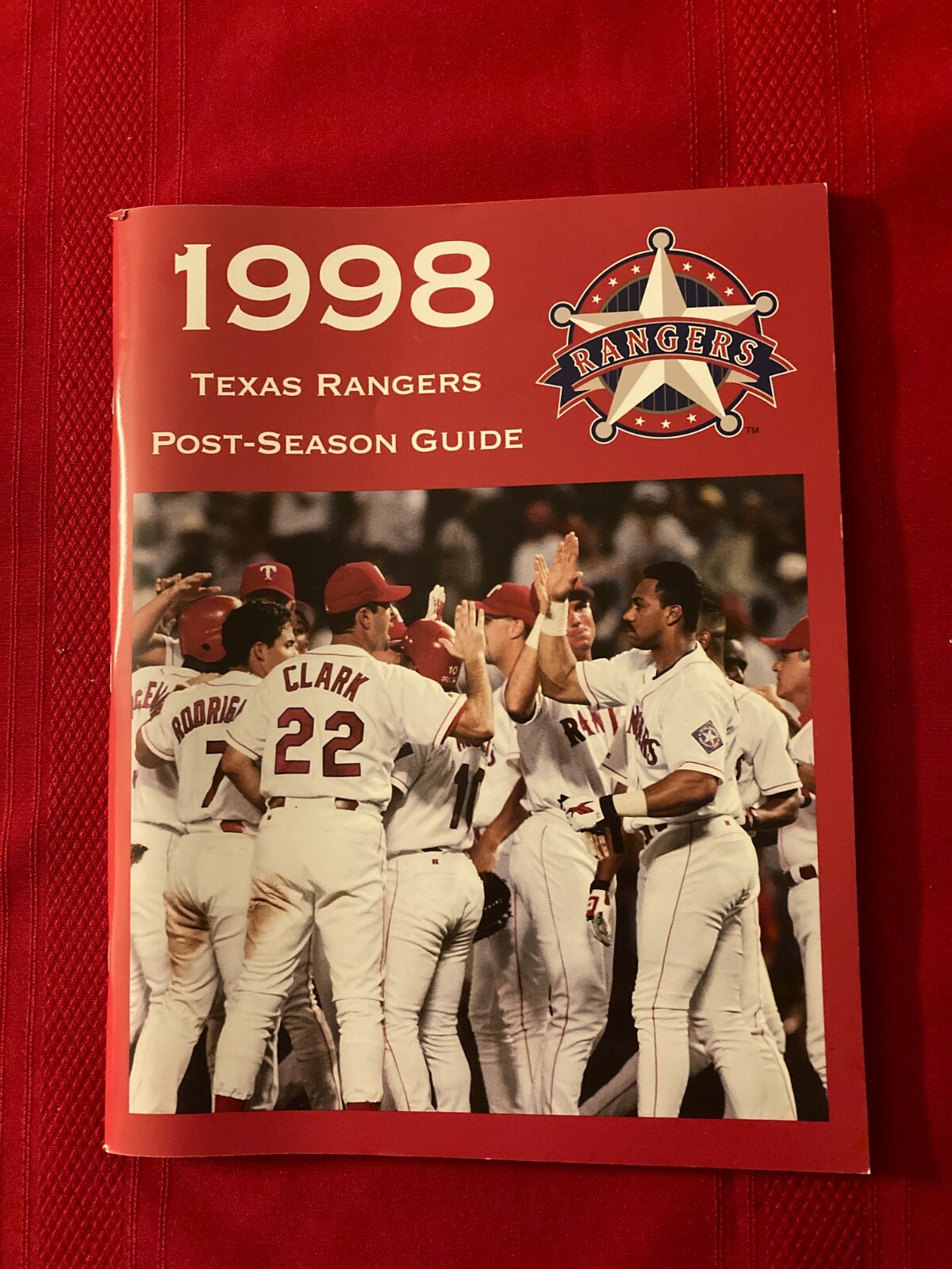 1998 MLB Texas Rangers postseason media guide / ALDS / Clark ...