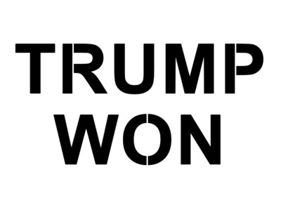 TRUMP WON 11" x 8.5" Custom Stencil FAST FREE SHIPPING | eBay