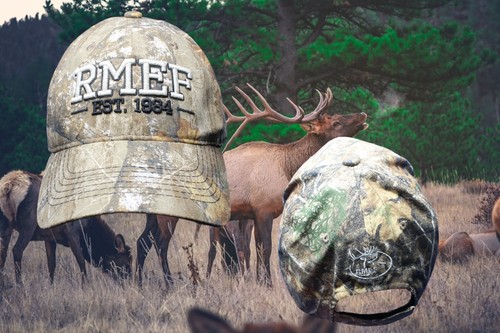 Camo Rocky Mountain Elk Foundation Hat Cap RMEF wapiti Hunting 6x6 | eBay