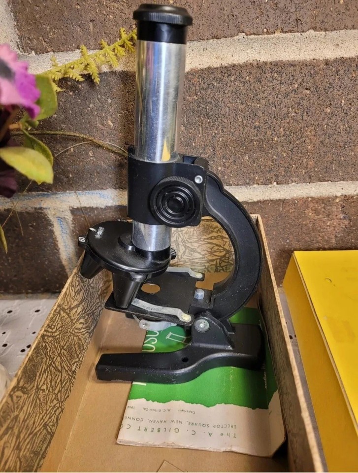 Vintage 1954 Gilbert Microscope With Original Box Model S7 | eBay