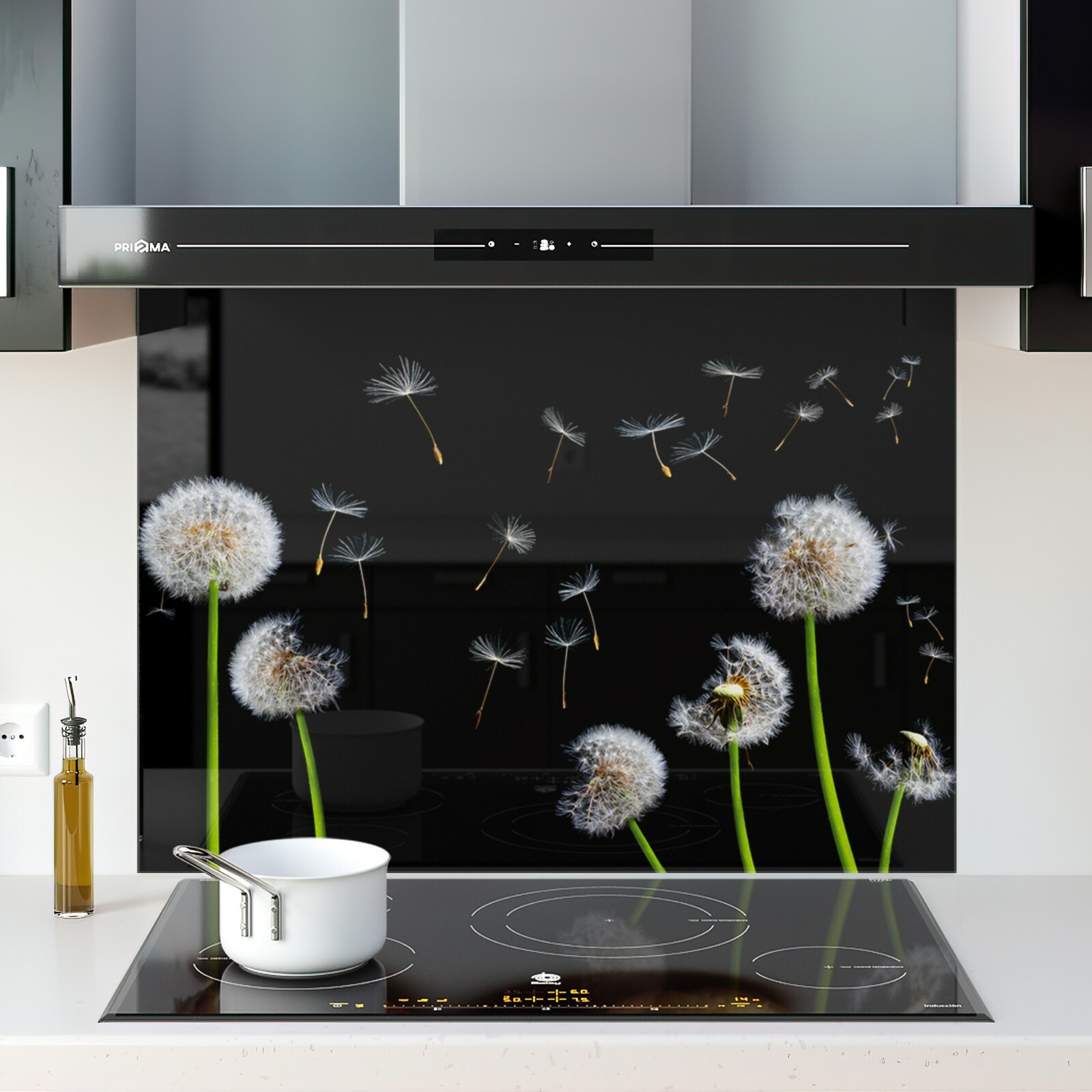 Kitchen Glass Splashback Toughened Tile Cooker ANY SIZE Dandelion ...