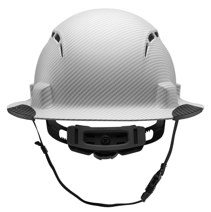 Lift Safety White Carbon iDAX HDPE Full Brim Vented Hard Hat Class C ...