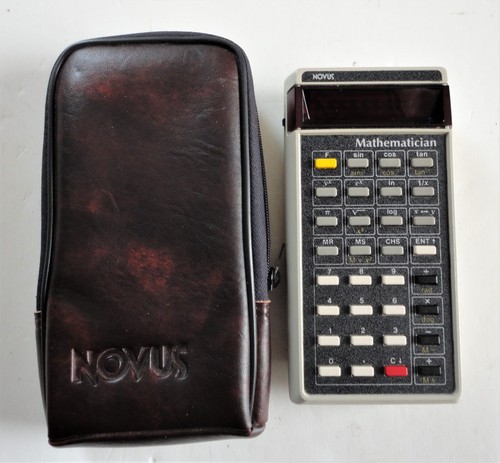 Vtg Early Model Novus USA Mathematician LED Calculator Pleather Soft ...