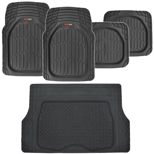 5pc Deep Dish All Weather HD Rubber Mats Package - Floor Liners Cargo ...