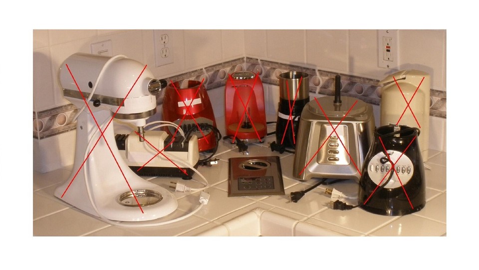 In-Built in-counter blender (Food Center) w/1000W Drop in under counter ...