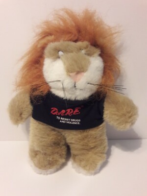 VTG DARE Plush Daren Lion Resist Drugs Violence Education 11" | eBay