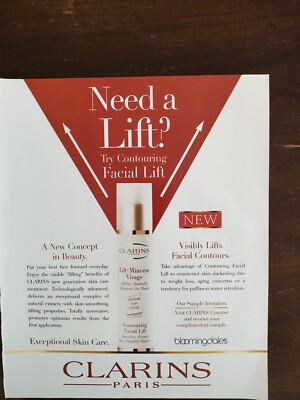 Clarins Paris Skin Care Full Page Color Magazine AD Lift-Minceur Visage ...