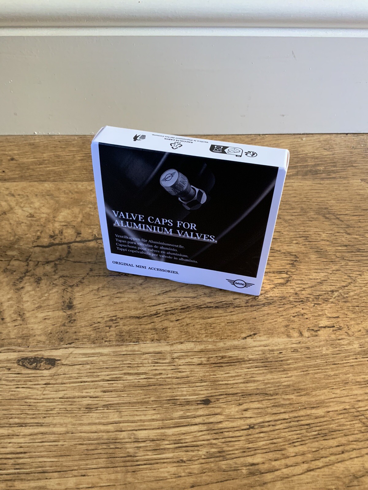 MINI Genuine Wings Logo Wheel Tyre Valve Stem Caps Set 36122447403 for ...