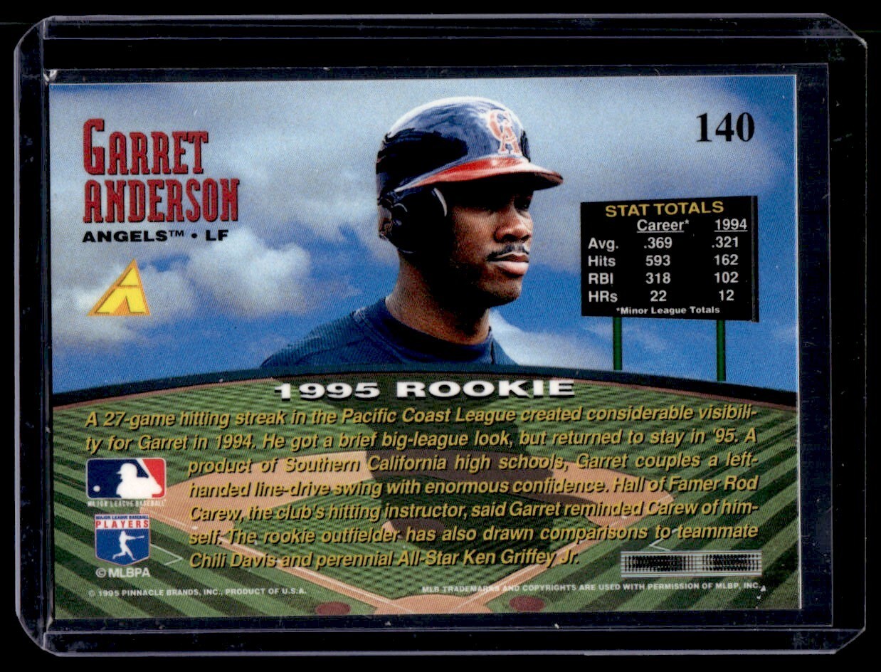 1995 Zenith Garret Anderson Rookie G41 California Angels #140 | eBay