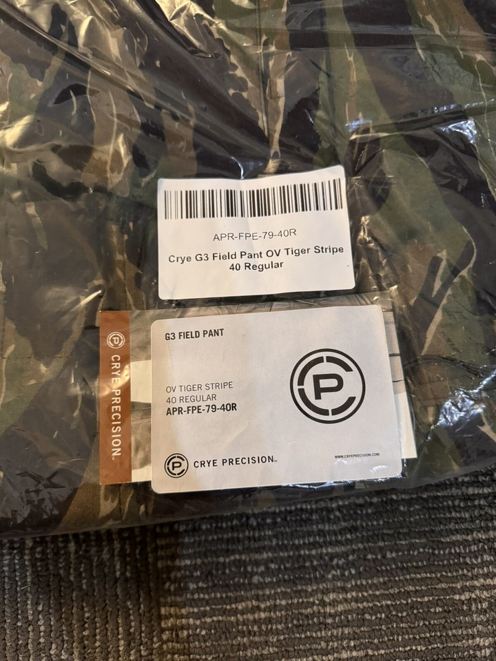 NEW RARE Crye Precision G3 Field Pant OV Tiger Stripe 40R Regular SOF ...