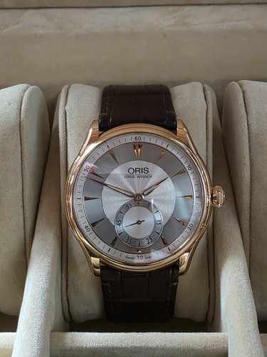 Oris Artelier Hand Winding Small Second 18ct Rose Gold 18kt £4800 ...