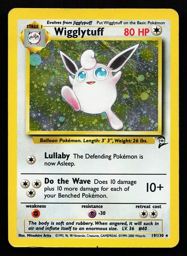 Wigglytuff 19/130 Holo Rare Base Set 2 Pokémon Card CREASED | eBay