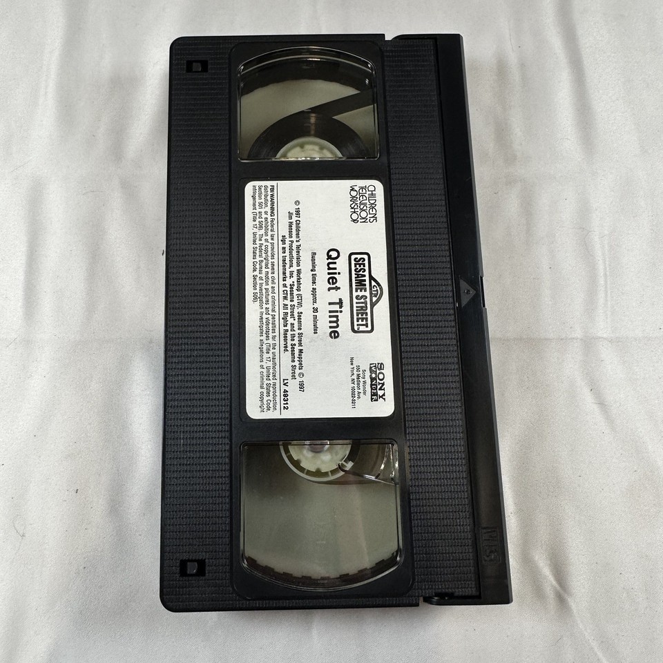 Sesame Street - Quiet Time VHS Tape 1997 CTW Big Bird Kids Cartoon Show ...