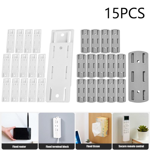 15Pcs Socket Fixer Wall Mount Socket Bracket Self-Adhesive Power Strip ...