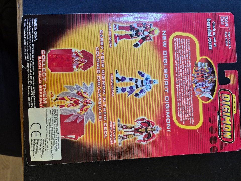 Digimon Digi-Spirit Agunimon Digi-Capsule Season Four Bandai New Sealed ...