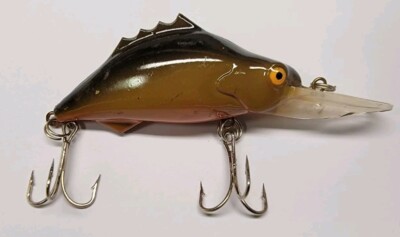 NEW! Vintage Tom Manns Hackleback Rooter (brown/orange) Lure [Bowfin ...
