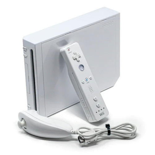 Nintendo Wii Console-White-Used-Includes Wires, Stand, Controllers ...