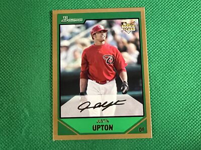2007 Bowman Draft Gold #BDP3 Justin Upton Arizona Diamondbacks | eBay