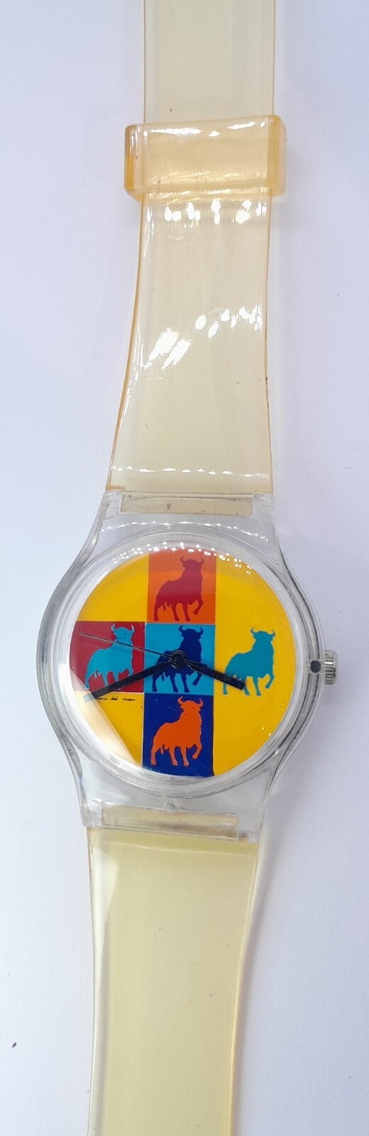 Buffalo Theme Watch Multicolor Face Plastic Case Transparent Silicon ...