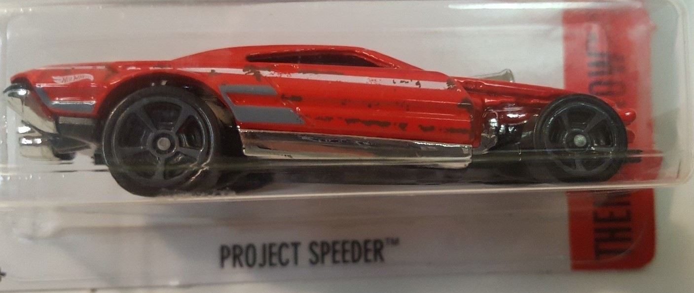 Hot Wheels Track Stars Then and Now Project Speeder - #289/365 (2017) Red