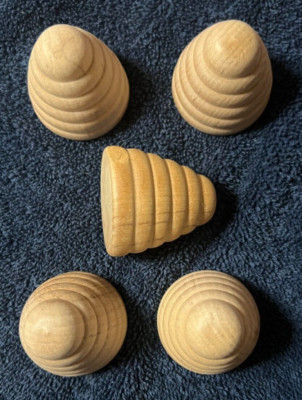 5 ~ Wooden Craft Cones - Pieces - Bee Hives ~ 1 3/4" Tall ~ Unpainted ...
