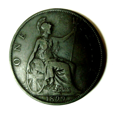 1899 UK GREAT BRITAIN ONE PENNY COIN KM#790 | eBay